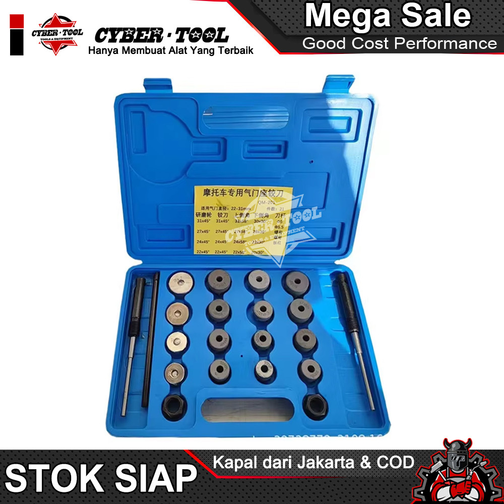 Jual Valve & Seat Cutter 24 PCS Alat Skir Stel Klep Motor Set Balap ...