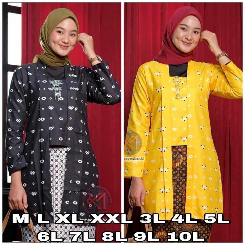 Jual batik atasan tunik model kutubaru motif jumputan-atasan wanita ...