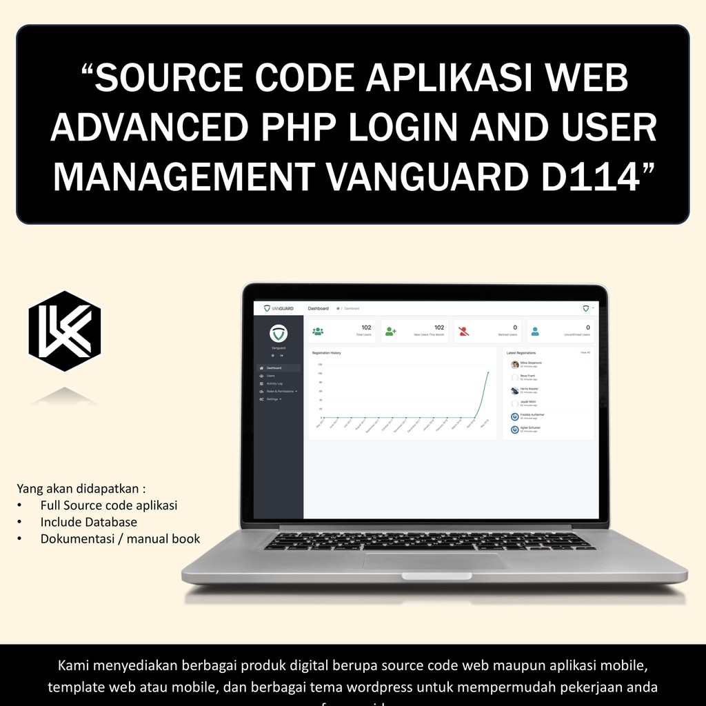 Jual SOURCE CODE APLIKASI WEB ADVANCED PHP LOGIN AND USER MANAGEMENT VANGUARD D114 | Shopee ...