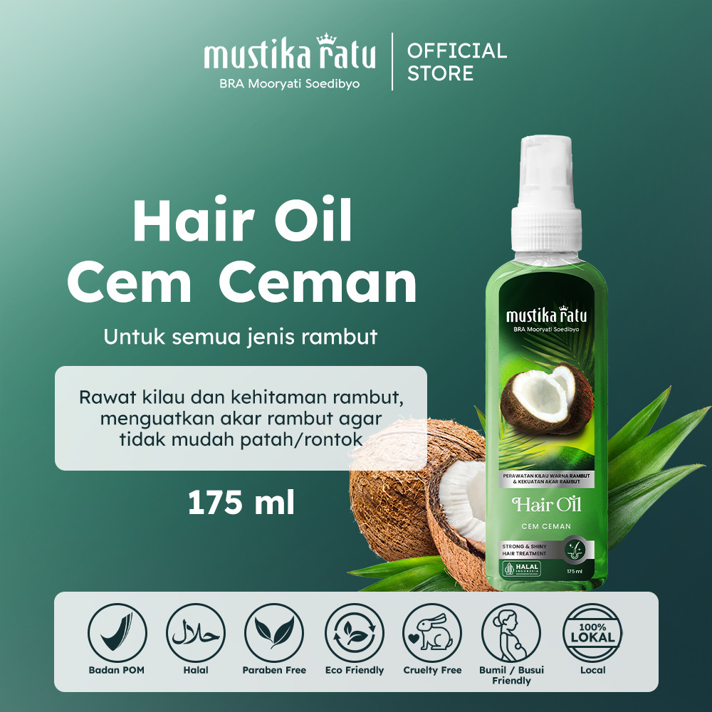 Jual MUSTIKA RATU HAIR OIL CEM-CEMAN - 75M / 175ML | Shopee Indonesia