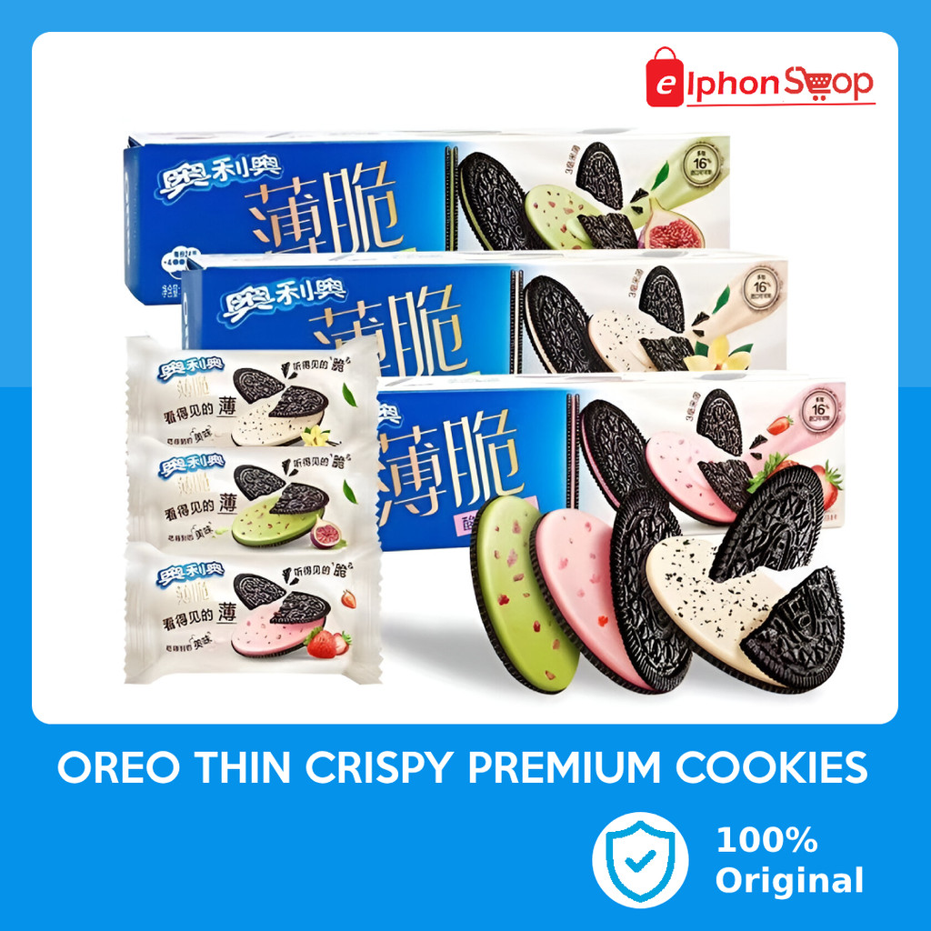 Jual OREO Thin Crispy Biscuit Import Premium Cookies Wafer Sandwich ...
