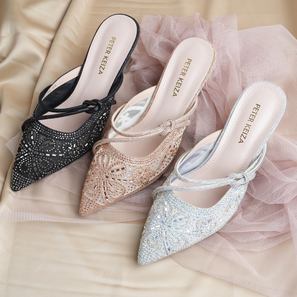 Jual Peter Keiza Sandal Pesta Bustong Wanita dengan Tali Tengah dan Hak ...