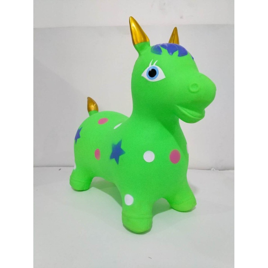Jual PROMO TERBARU Animal jumping musik Kuda / Mainan Kuda Kudaan Karet ...