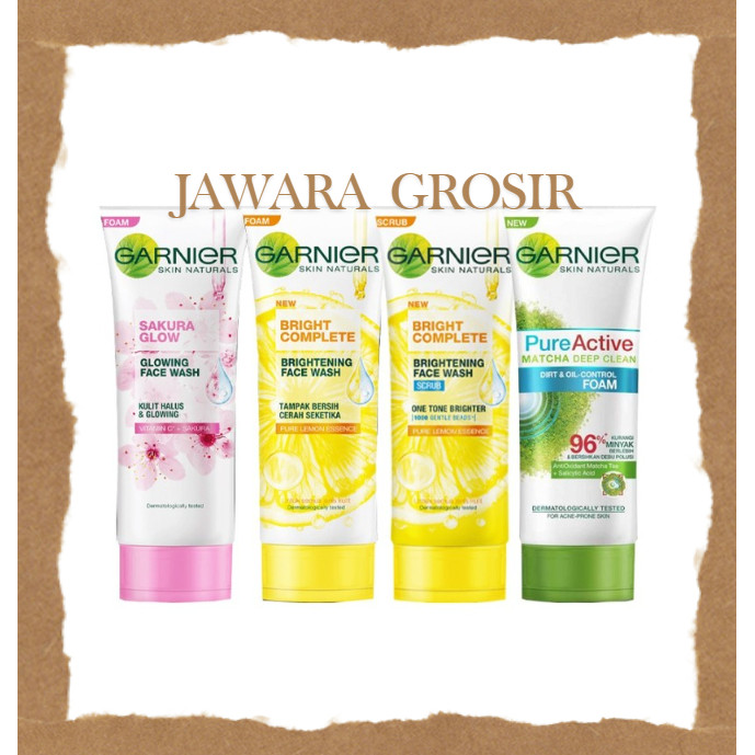 Jual Garnier Pencuci Muka Cewek 100ml Sakura Glow Bright Complete White ...