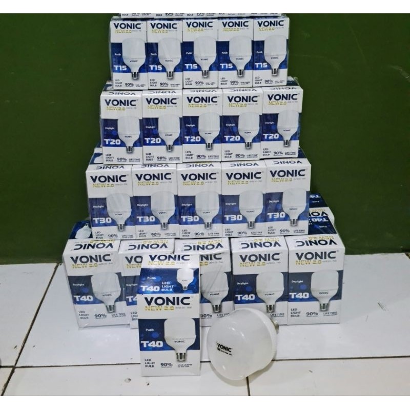 Jual LAMPU LED 10 WATT HEMAT ENERGI 90% JUMBO VONIC PUTIH TERANG TK-40 | Shopee Indonesia