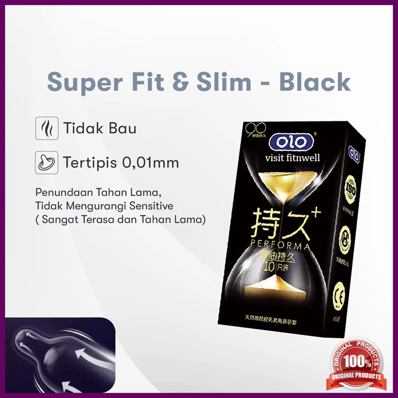 Jual Kondom OLO 001 Varian Performa Hitam Isi 10 Pcs | Shopee Indonesia