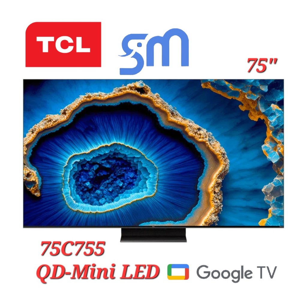 Jual QD-Mini LED TV TCL 75 inch 75C755 4K UHD Smart Google tv HDR 144 ...
