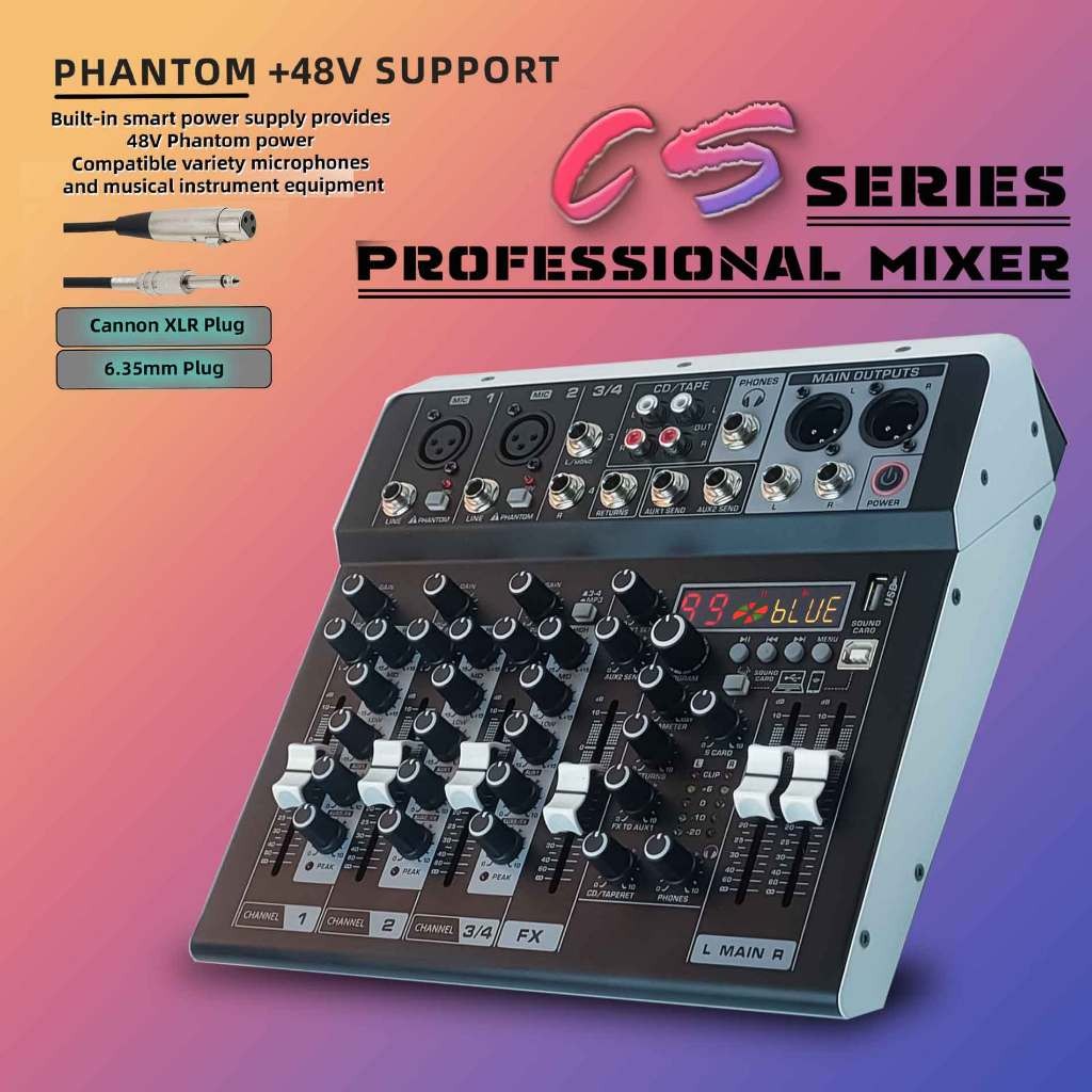 Jual Live Mixer audio 4 chanel Professional Soundcard USB Bluetooth ...