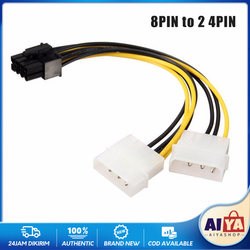Jual Kabel Power VGA 8 Pin Adapter 2 Molex 4 Pin To 8 Pin / 8pin PCIE ...