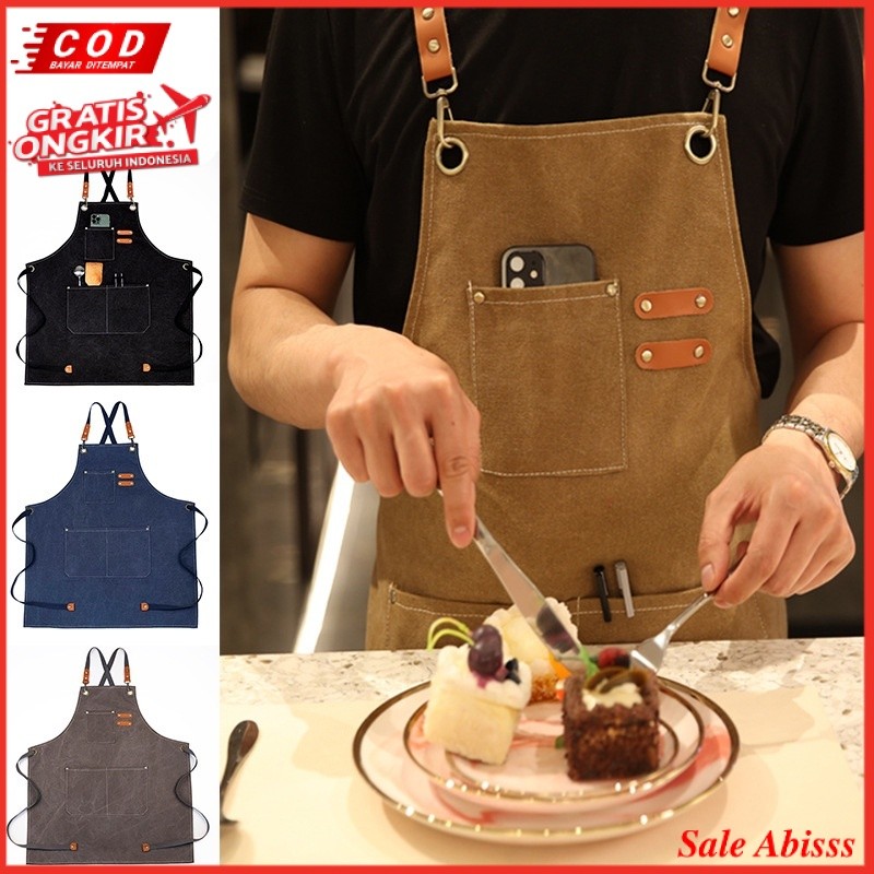Jual (CLB02) APRON MASAK / APRON BARISTA / CELEMEK / BARISTA ...