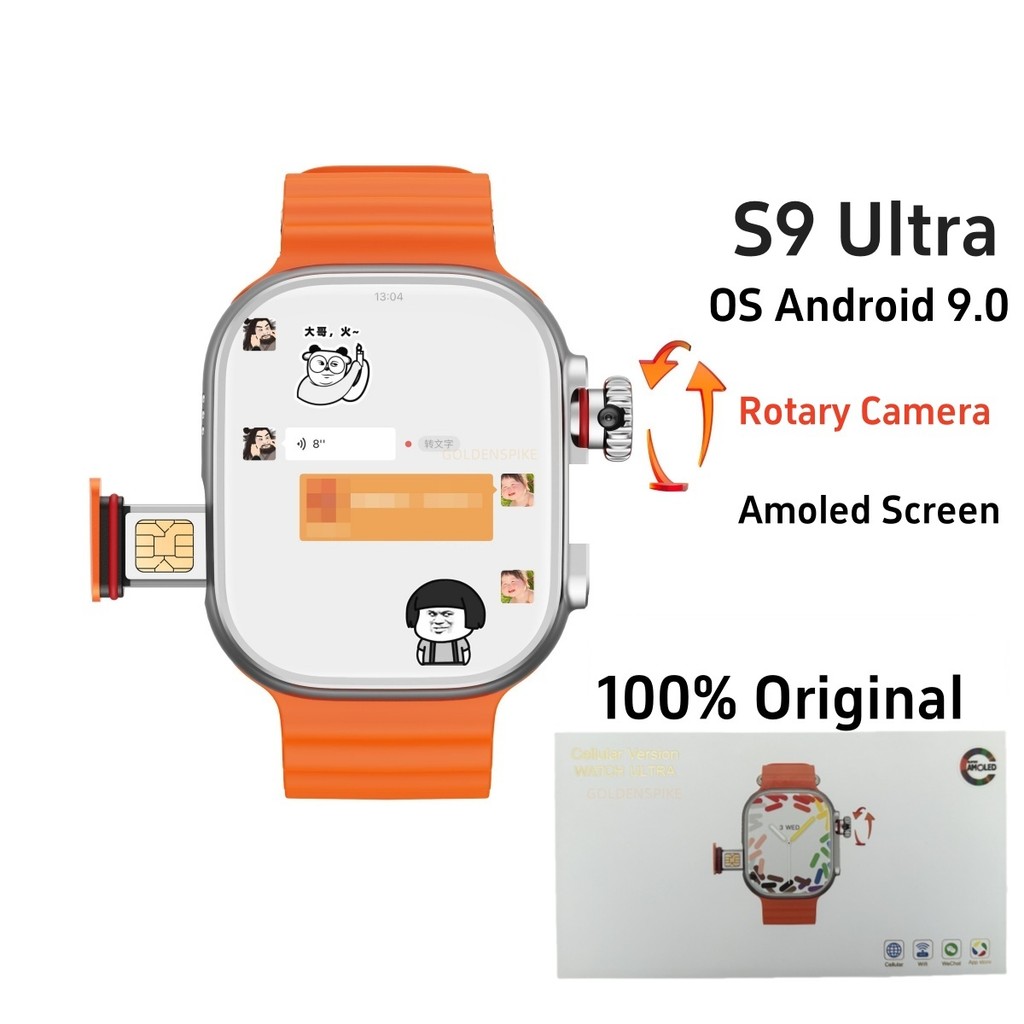 Jual Original CDS9 Ultra Smartwatch Android 9.0 4G Network Sim Card ...