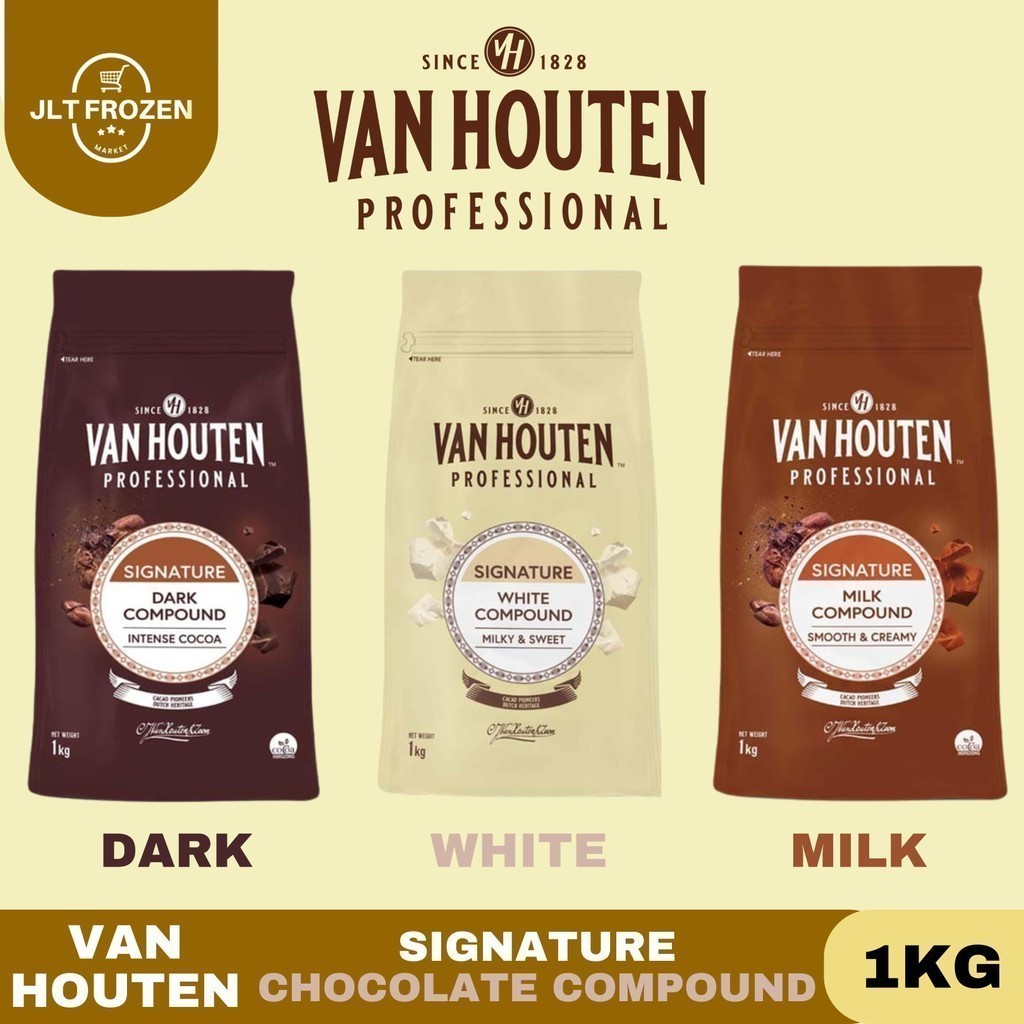 Jual Van Houten Professional Chocolate Compound Coin 1kg / Intense Dark Compound / Milk Compound ...