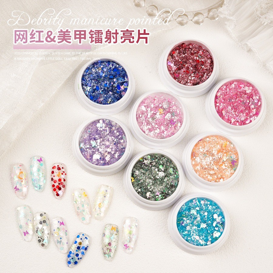 Jual BUUBUU-GLITTER JEPANG NAIL ART PREMIUM - BUBUK GLITTER HEXAGONAL MIX BUTTERFLY - GLITTER ...