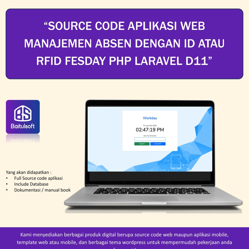 Jual SOURCE CODE APLIKASI WEB MANAJEMEN ABSEN DENGAN ID ATAU RFID ...