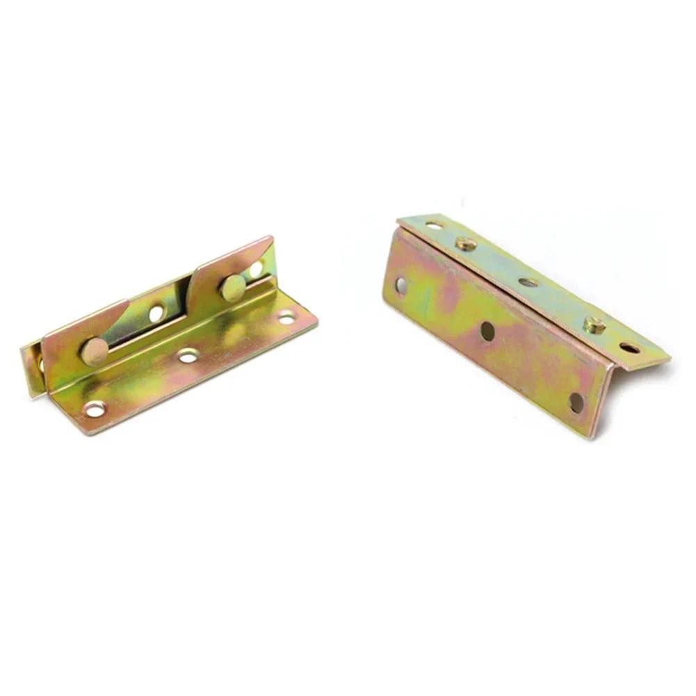 Jual 4 Sets Metal Bed Bracket Bed Frame Fixing Connecting Furniture ...