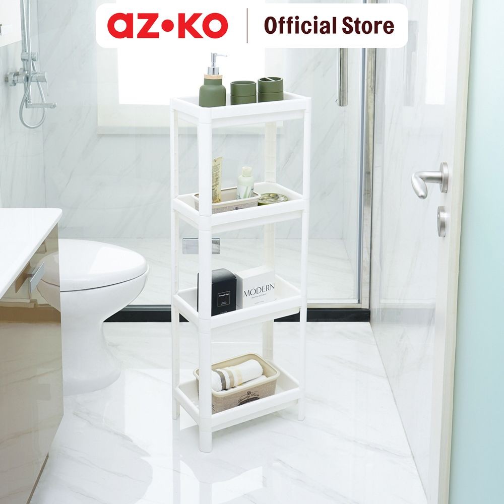 Jual AZKO Stora Rak Plastik 4 Tingkat - Putih Rak Serbaguna Rak Plastik ...