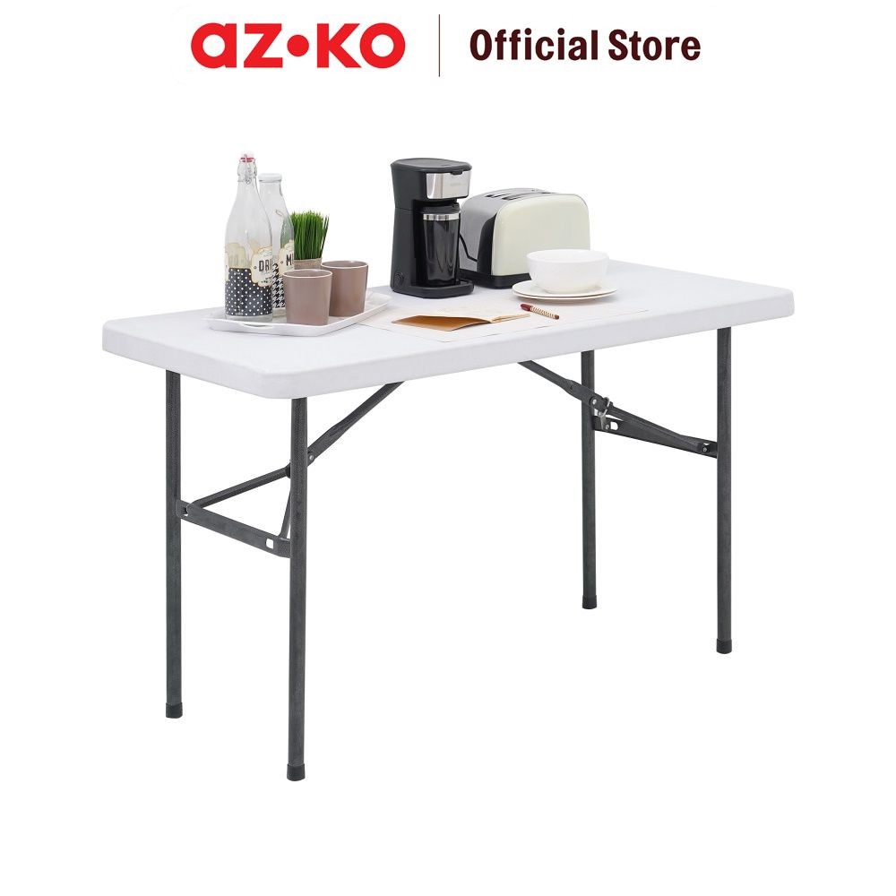 Jual AZKO Krisbow 122x62 cm Meja Lipat - Putih Meja Serbaguna Folding ...
