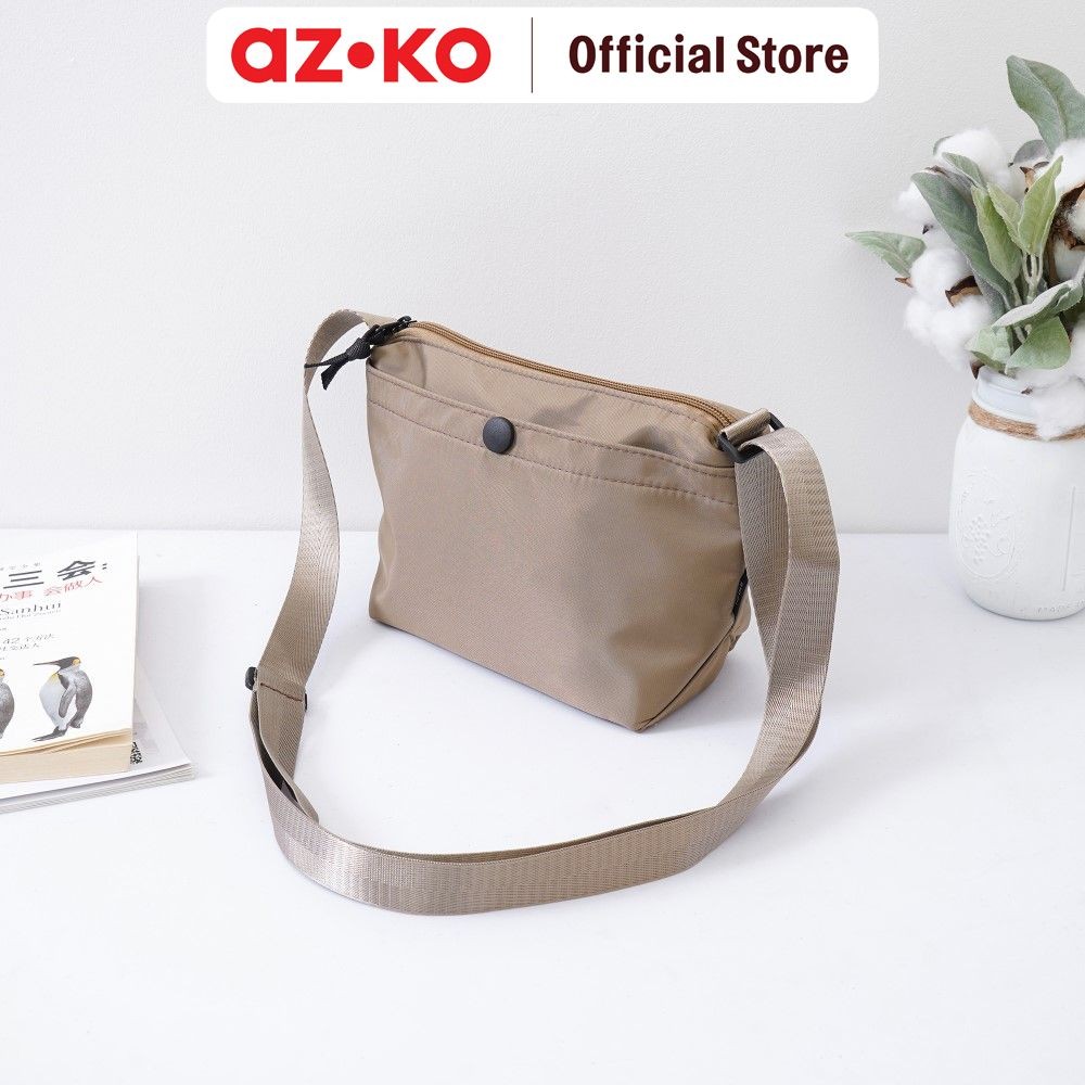 Jual AZKO Ataru Ukuran Small Tas Selempang Nylon - Krem Sling Bag ...