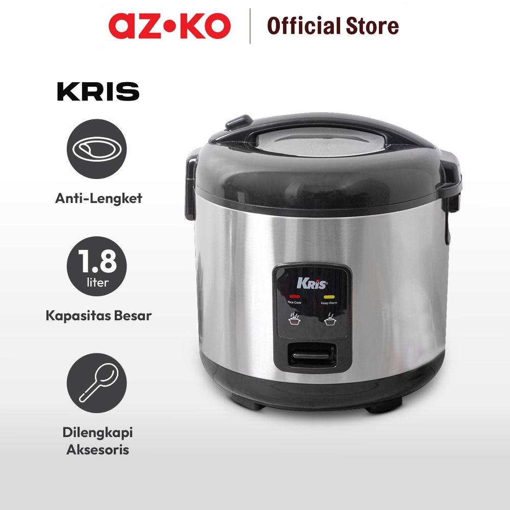 Jual AZKO Kris 1.8 ltr Deluxe Rice Cooker - Silver Magic Jar Magic Com ...