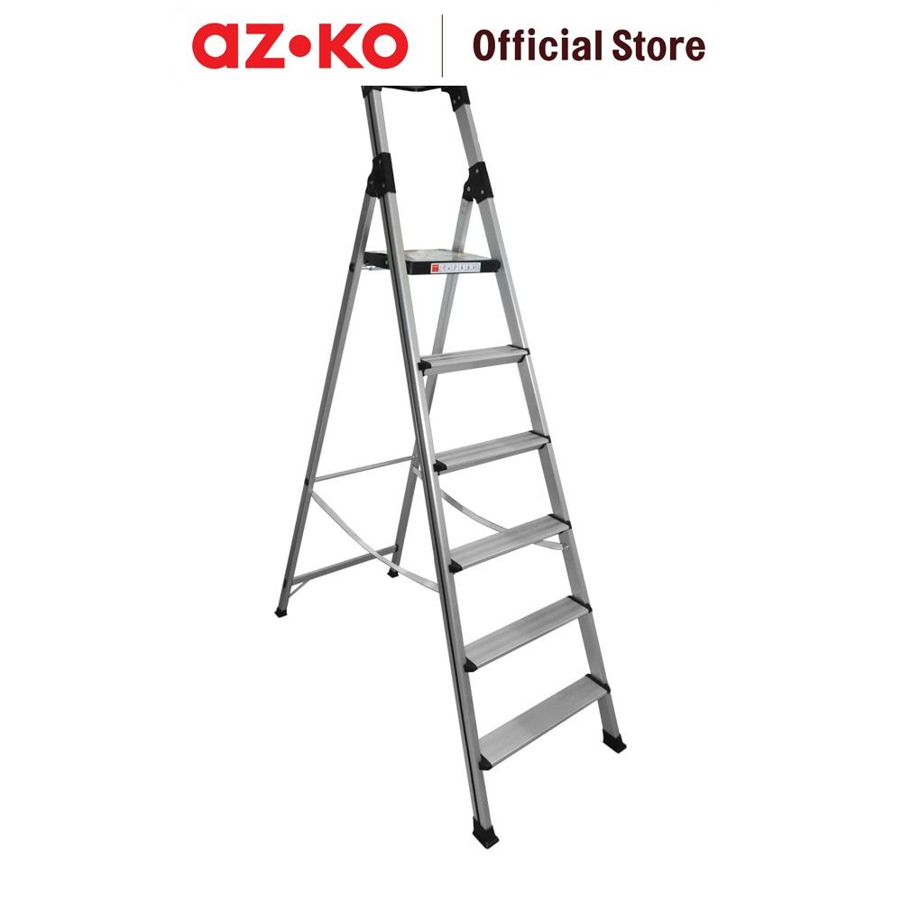 Jual AZKO Krisbow Tangga Aluminium Dengan Handle 6 Step Multifunction ...