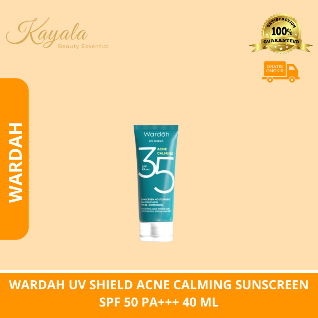 Jual WARDAH UV SHIELD ACNE CALMING SUNSCREEN SPF 50 PA+++ 40 ML | Shopee Indonesia