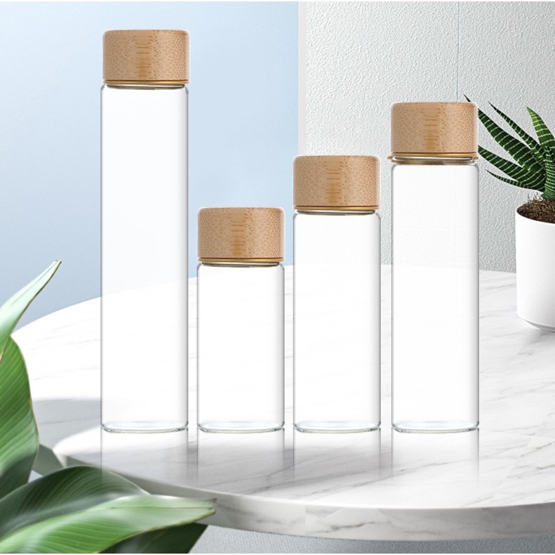 Jual Tabung Kaca / Botol Kaca / Gelas Kaca / Tabung Sampel / Tutup Kayu ...