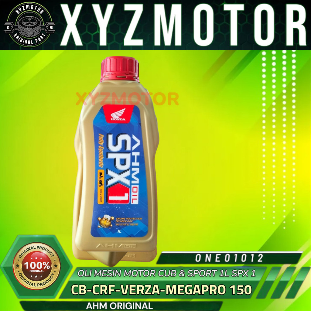 Jual OLI MESIN MOTOR CUB & SPORT 1L SPX 1 HONDA AHM 100% ASLI ORIGINAL ...