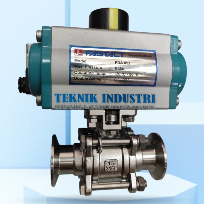 Jual Pneumatic Actuator Ball Valve sanitary + Ferulle 1 inch | Shopee ...