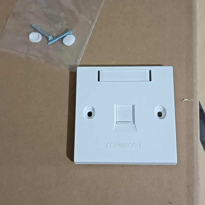 Jual AMP Commscope Face Plate 1 Lubang | Shopee Indonesia