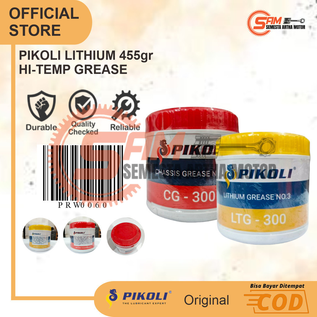 Jual Pikoli Lithium Grease Hi-Temp LTG-300 CG-300 Gemuk Stempet Kuning ...