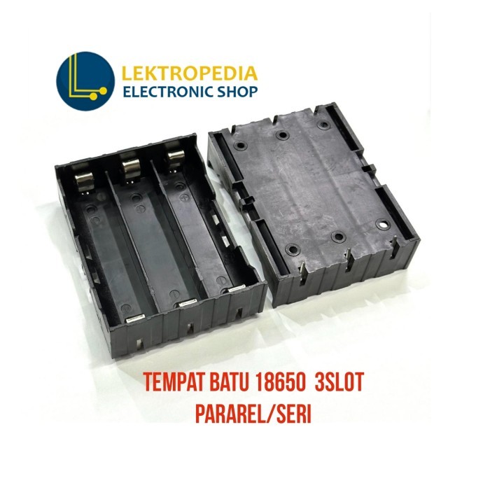 Jual Tempat Batu 3,7V PLAT Isi 3 Pararel Seri Battery Holder Baterai 3 ...