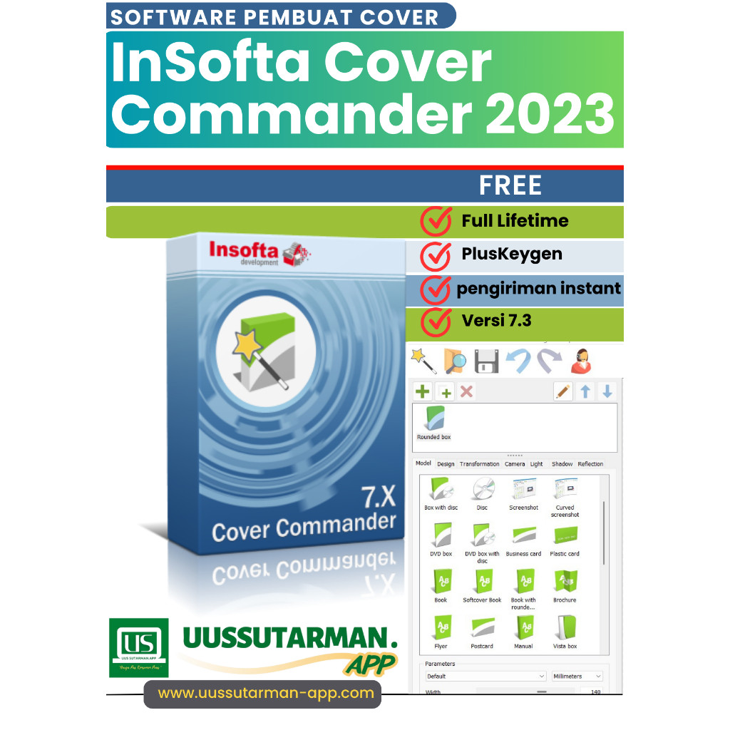 Jual Software Design 3D Cover Box MockUp - Insofta Comander 7.3 | Shopee Indonesia
