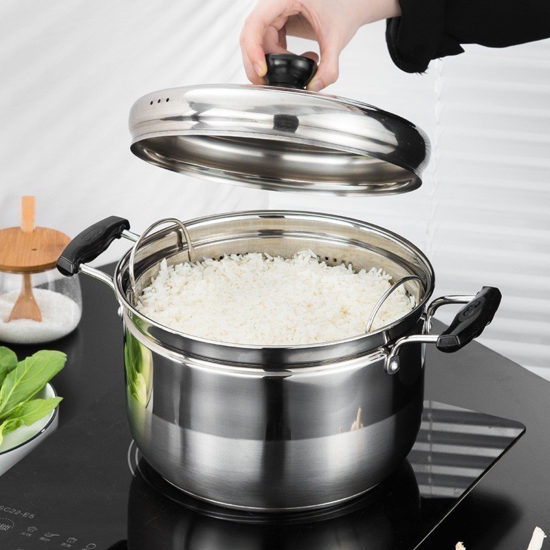 Jual DE43Q PANCI KUKUSAN 2 SUSUN UKURAN BESAR TUTUP KACA STEAMER JAPAN ...
