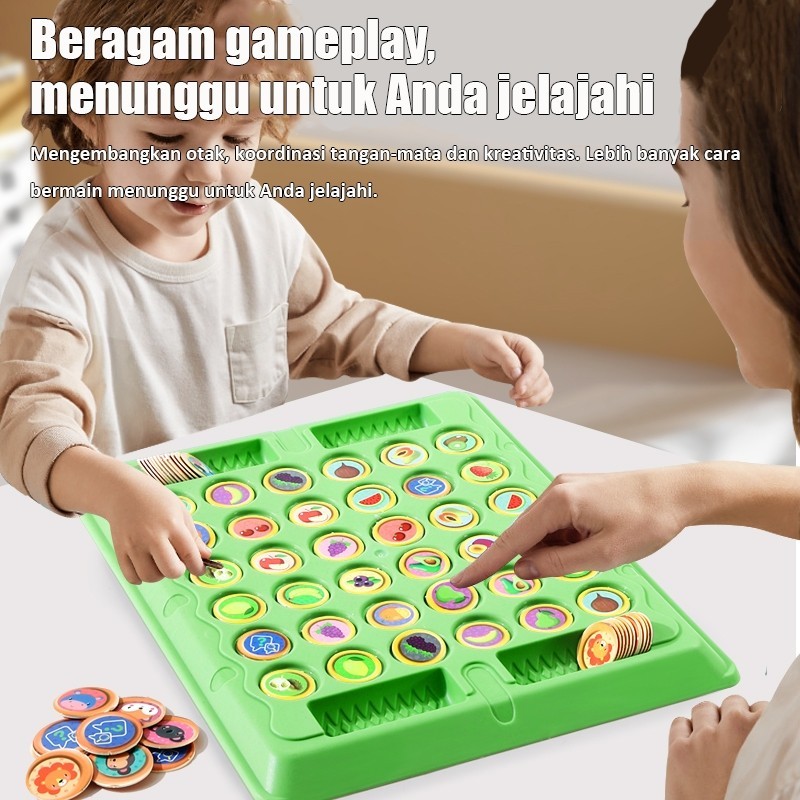 Jual AL MAINAN PUZZLE ANAK EDUKASI PAPAN GANDA GAME FLIP CHESS EDUKATIF ...