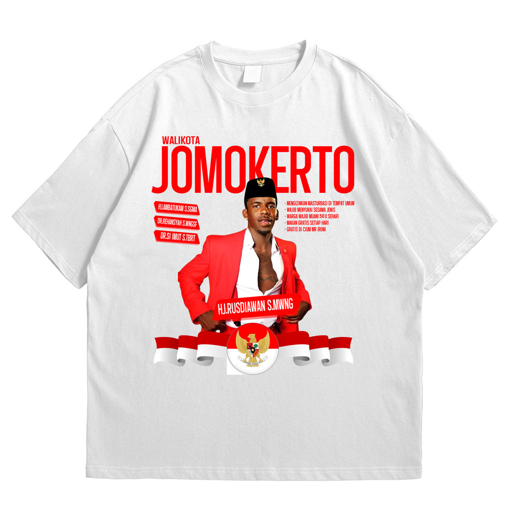Jual Kaos Walikota Jomokerto - JMK48 Jomok - Unisex Pria Wanita - 30s ...
