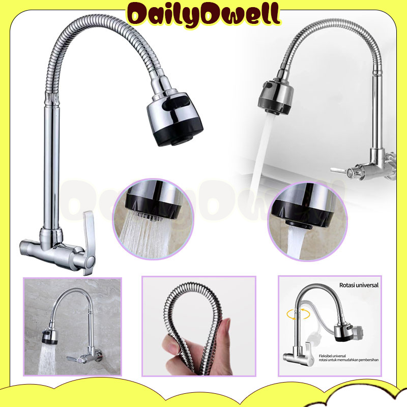 Jual keran air angsa fleksibel 2 mode /kran angsa cuci piring dapur ...