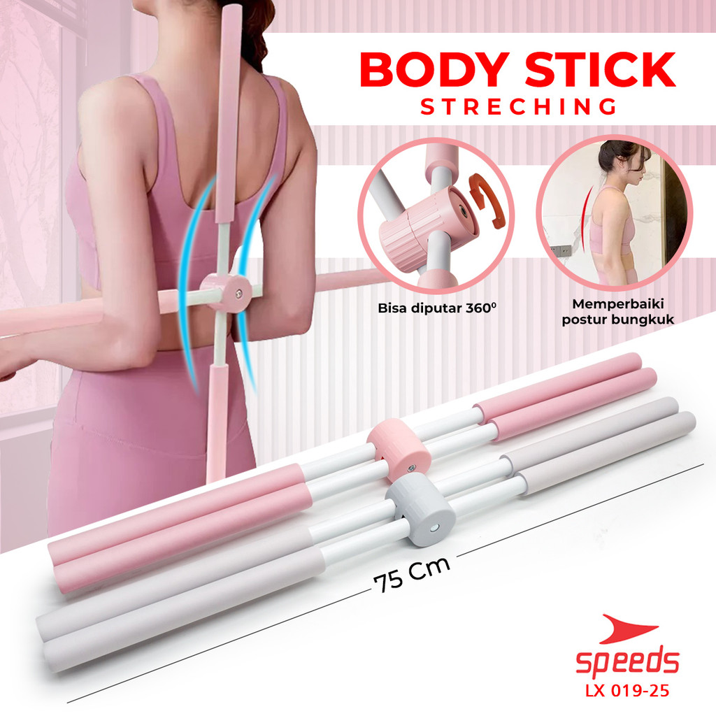 Jual SPEEDS Tongkat Yoga Latihan Yoga Fleksibiltas Pilates Yoga Stick ...
