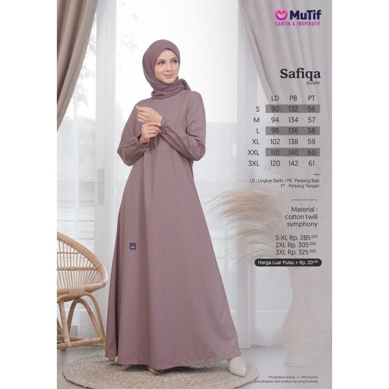 Jual Gamis Dewasa Mutif Safiqa Purple | Shopee Indonesia
