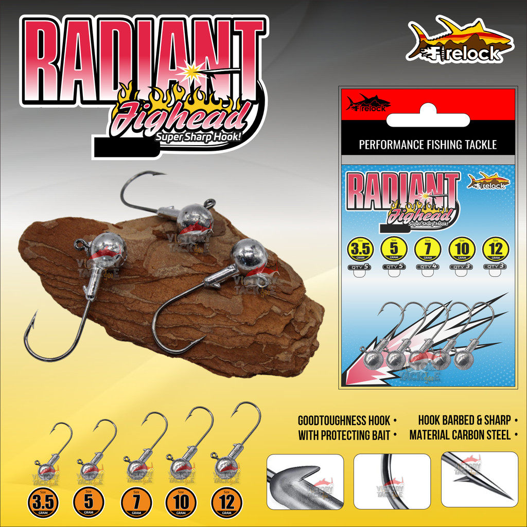 Jual KAIL PANCING FIRELOCK RADIANT JIGHEAD SUPER SHARP HOOK | Shopee ...