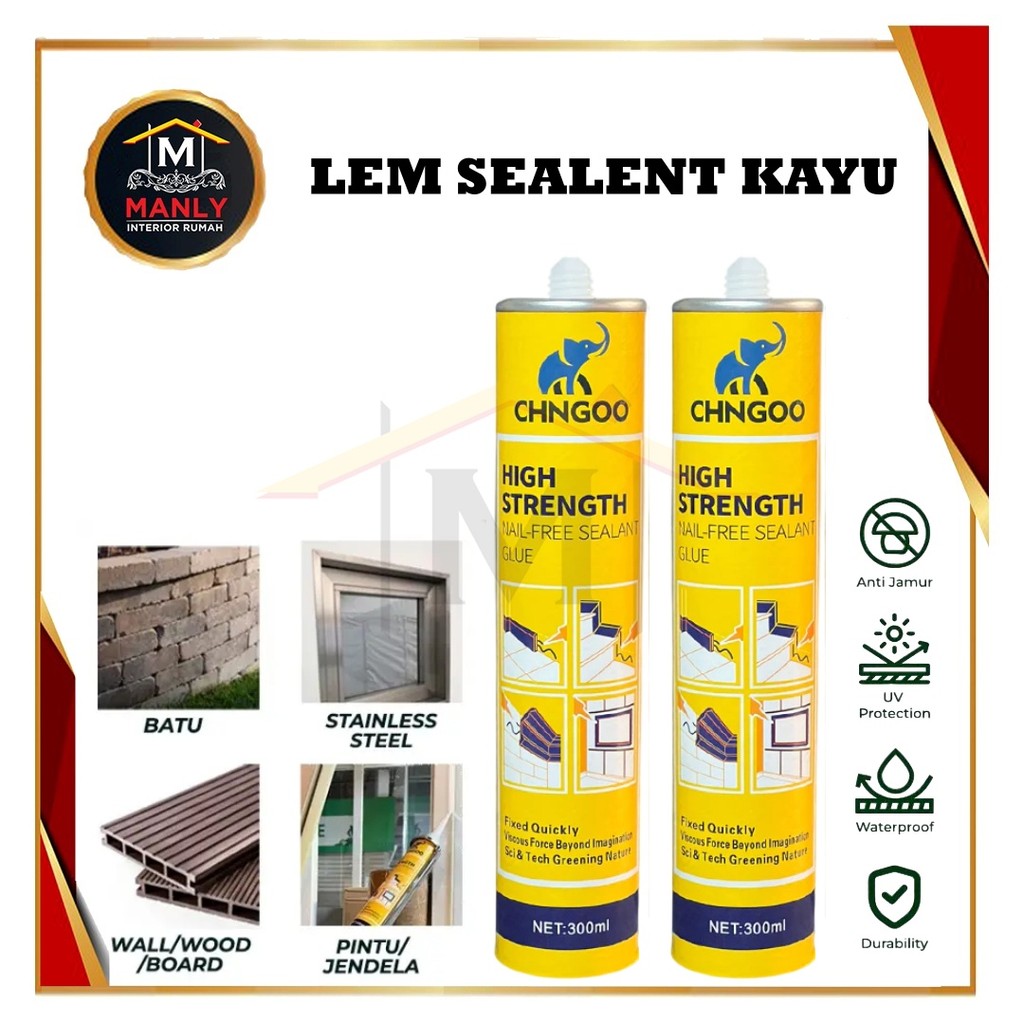 Jual Lem Botol Sealent Silicone Lem Kayu Plastik Board Batu Papan Lem ...