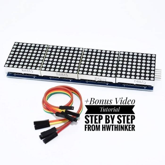 Jual PA99 Display Modul MAX7219 4in1 LED Dot Matrix 32x8 4 in 1 Running ...