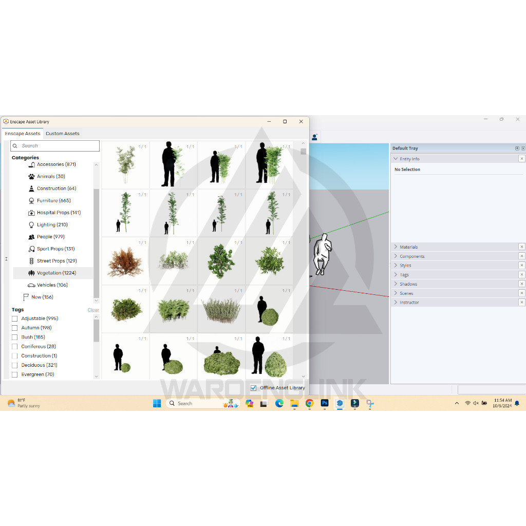 Jual Enscape 4.2 plus 3000+++ asset library offline Terbaru 2025 ...