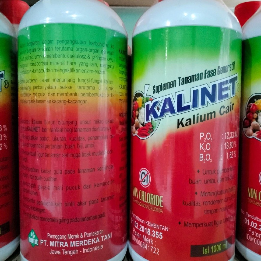 Jual Kalinet 1 Liter Pupuk Kalium Cair Original MMT Pembuahan | Shopee ...