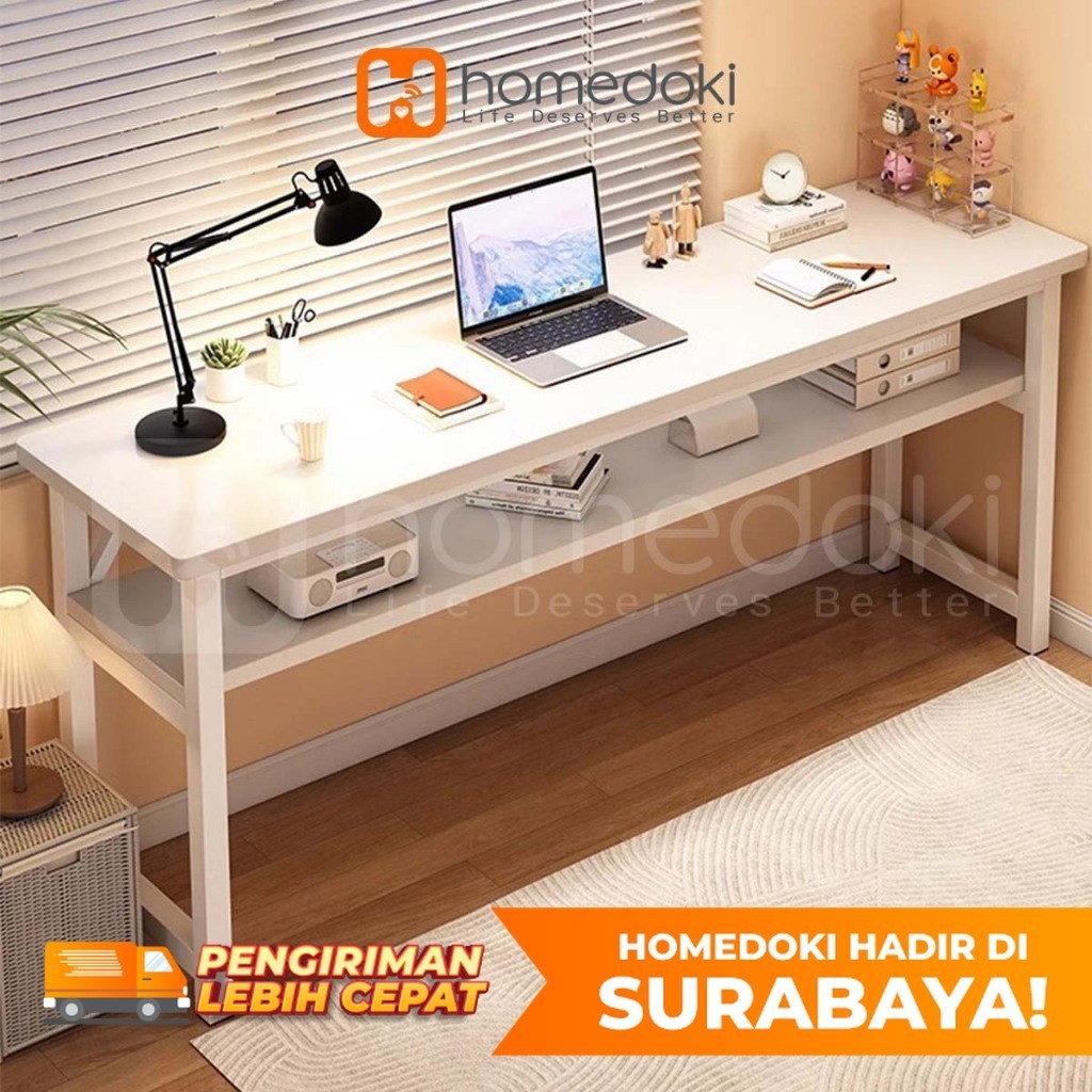 Jual Homedoki Meja Belajar 120cm / Meja Kantor / Meja Komputer / Meja Kerja / Meja Kamar / Meja ...