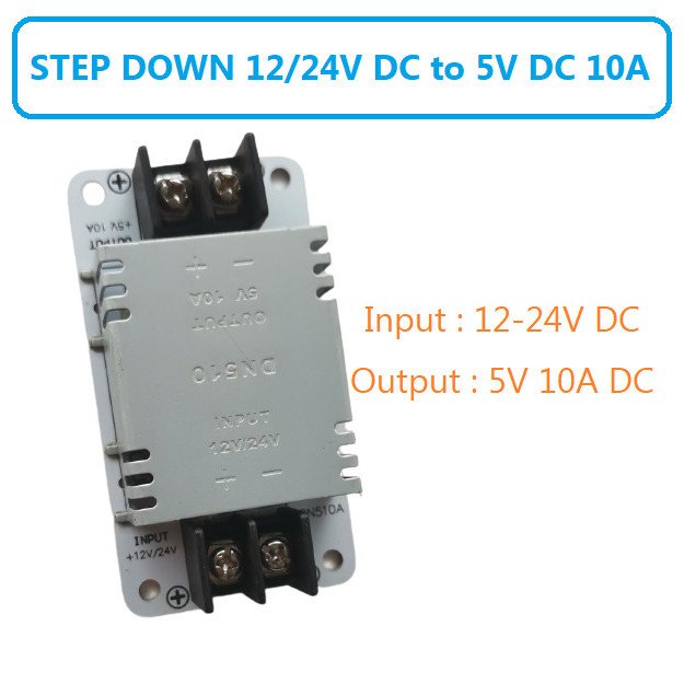 Jual Step down Led bus car voltage 12Volt 12v 24v to 5v 10A dc ...