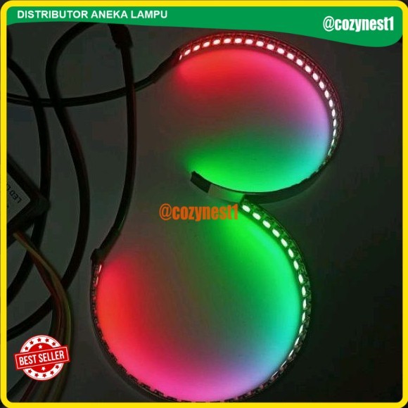 Jual Lampu LED Devil Eye Demon 360 WRGB APP Welcome RGB Matrix Motor ...