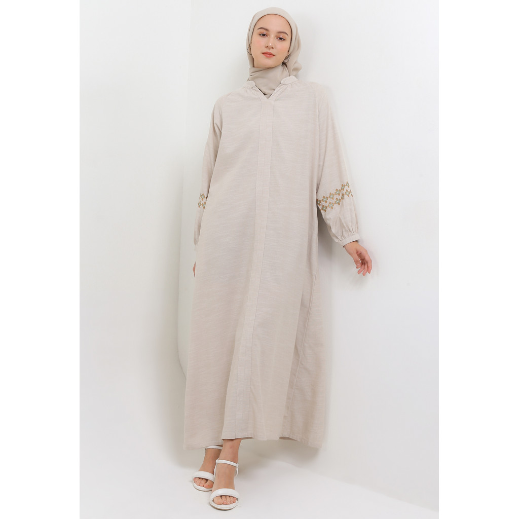 Jual MFMW Fern Dress Gamis Cream | Shopee Indonesia