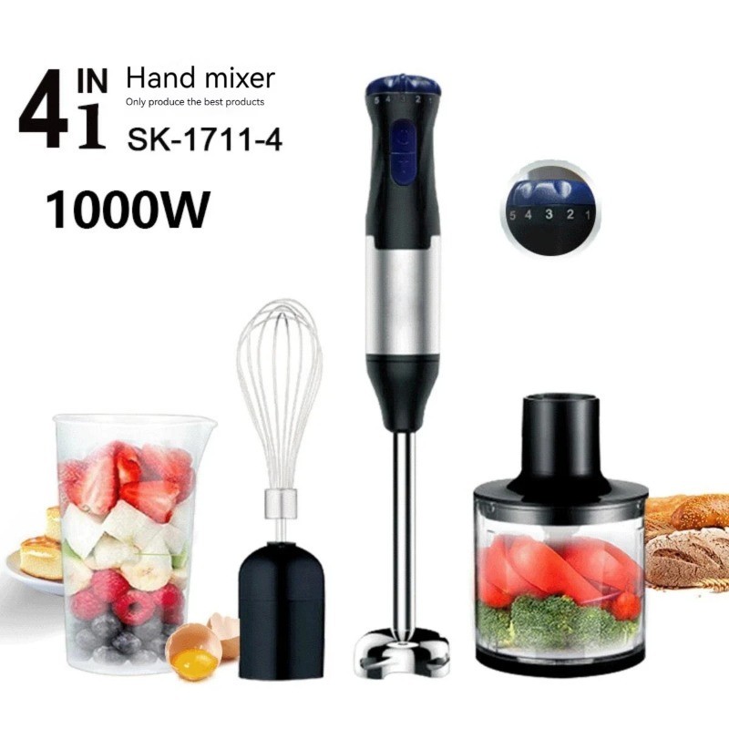 Jual 1000W Powerful 4-in-1 Electric Stick Hand Immersion Blender ...