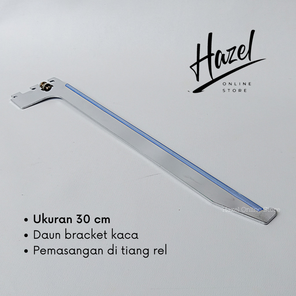 Jual Daun Bracket Kaca 30 Cm Siku Penyangga Rak Dinding SKC | Shopee ...