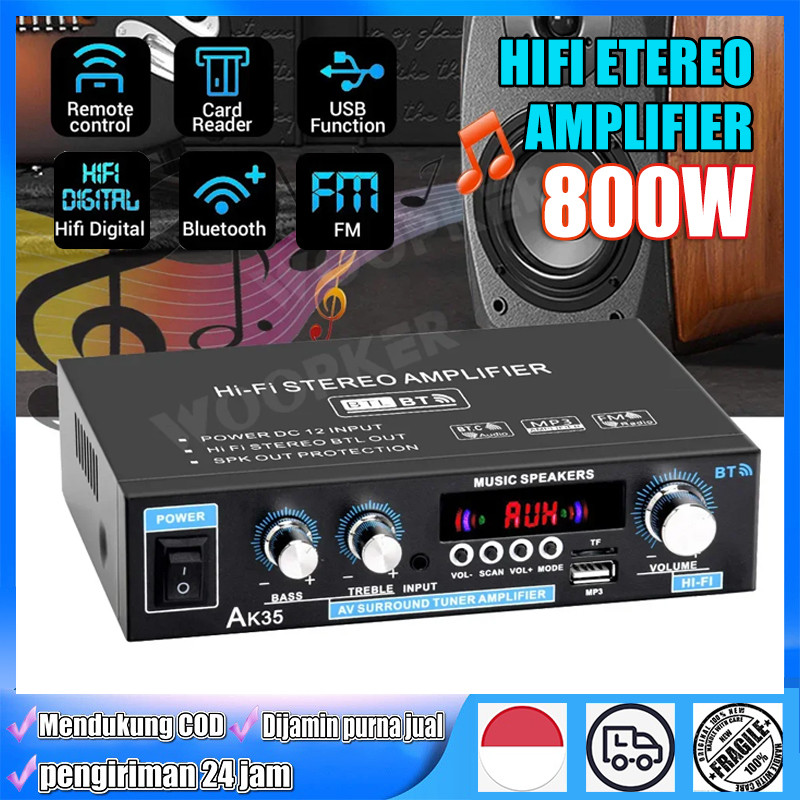 Jual Bluetooth EQ Audio Amplifier Karaoke Home Theater FM Radio 800W ...